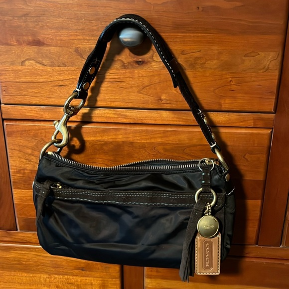 Coach | Bags | Coach Nylon Leather And Suede Purse | Poshmark